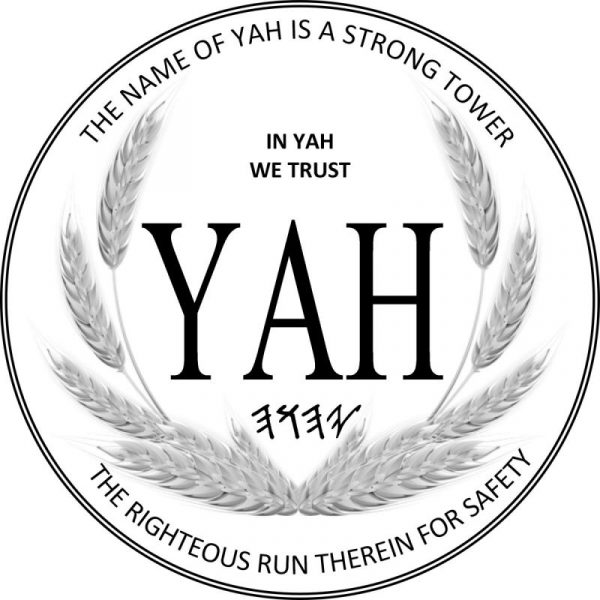 Metal Medallion Necklace with the name YAH & Paleo Hebrew